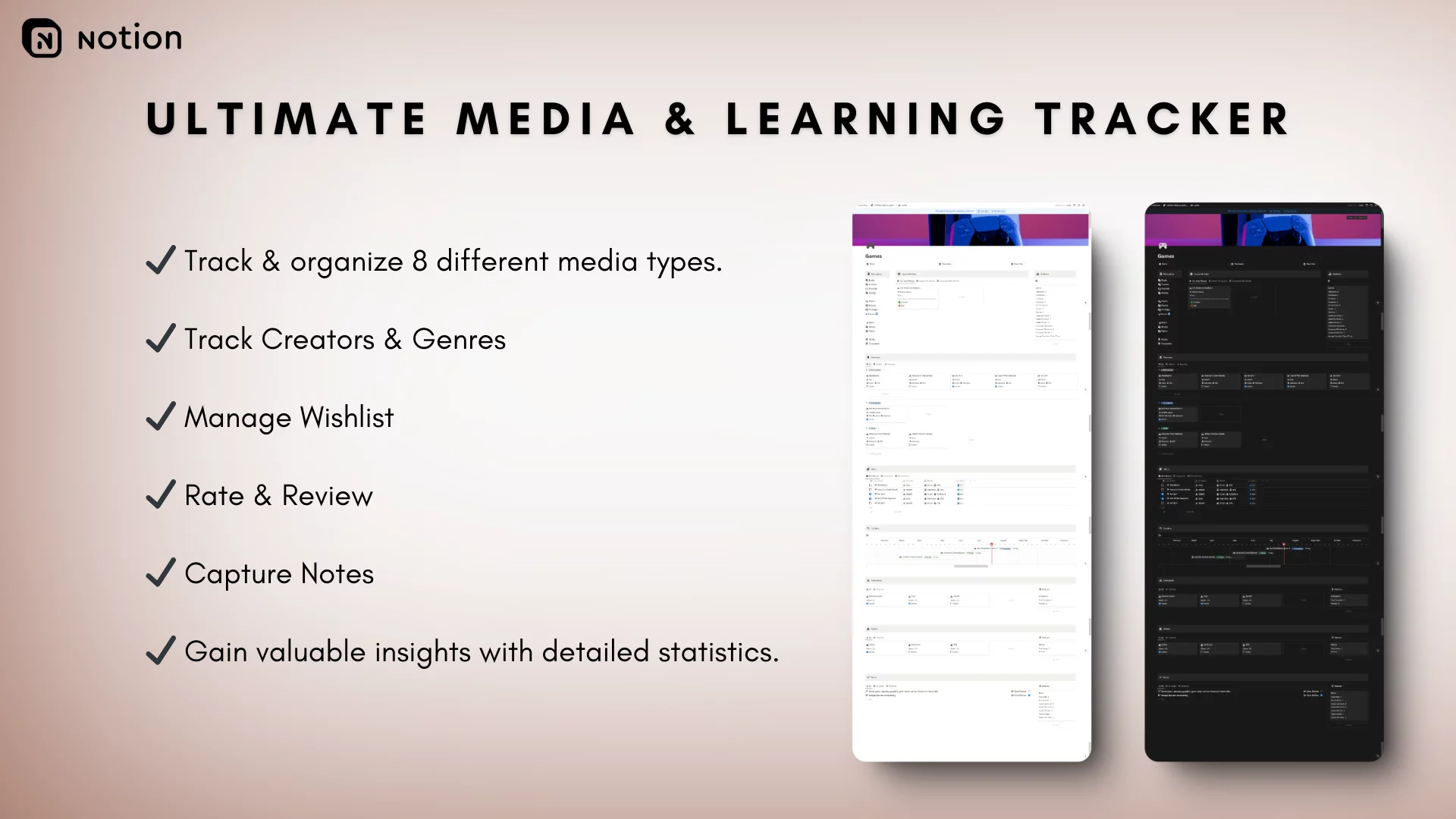 Ultimate Media & Learning Tracker - Personal Template